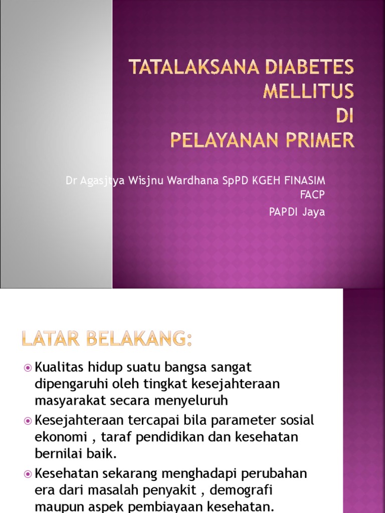 Tatalaksana Diabetes Mellitus | PDF