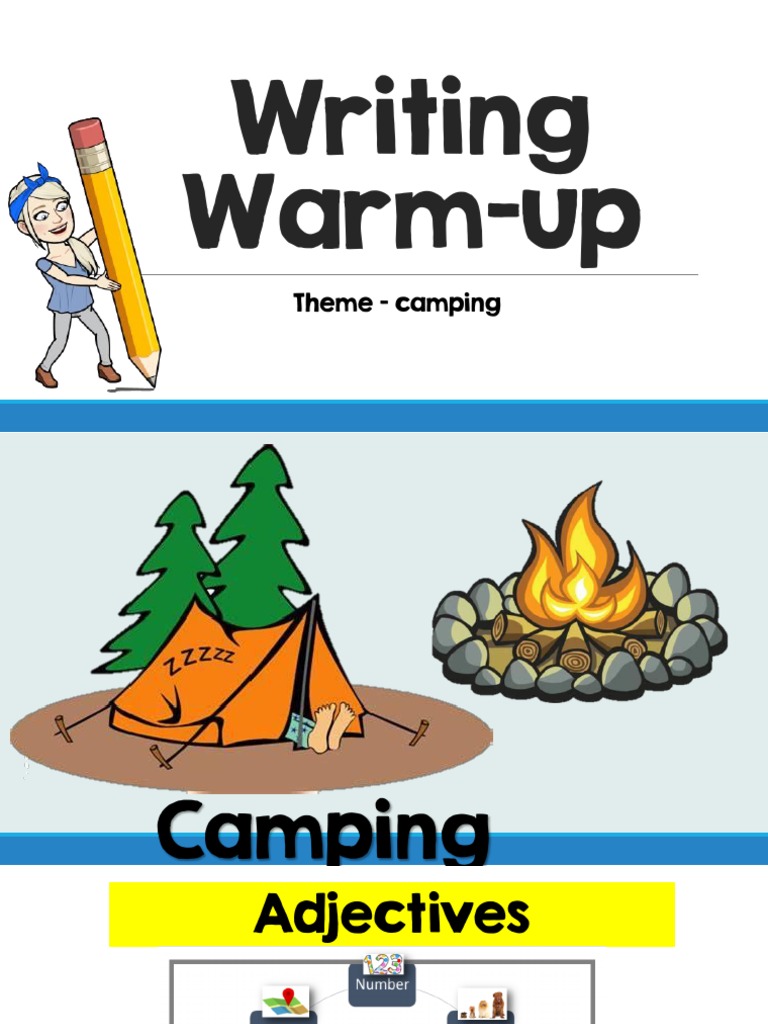 Writing Warm-Up Camping | PDF | Punctuation | Sentence (Linguistics)
