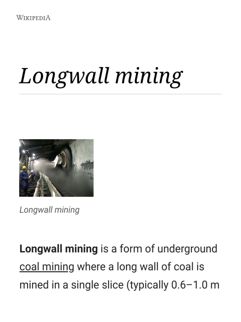 Longwall Mining | PDF | Earth Sciences | Nature