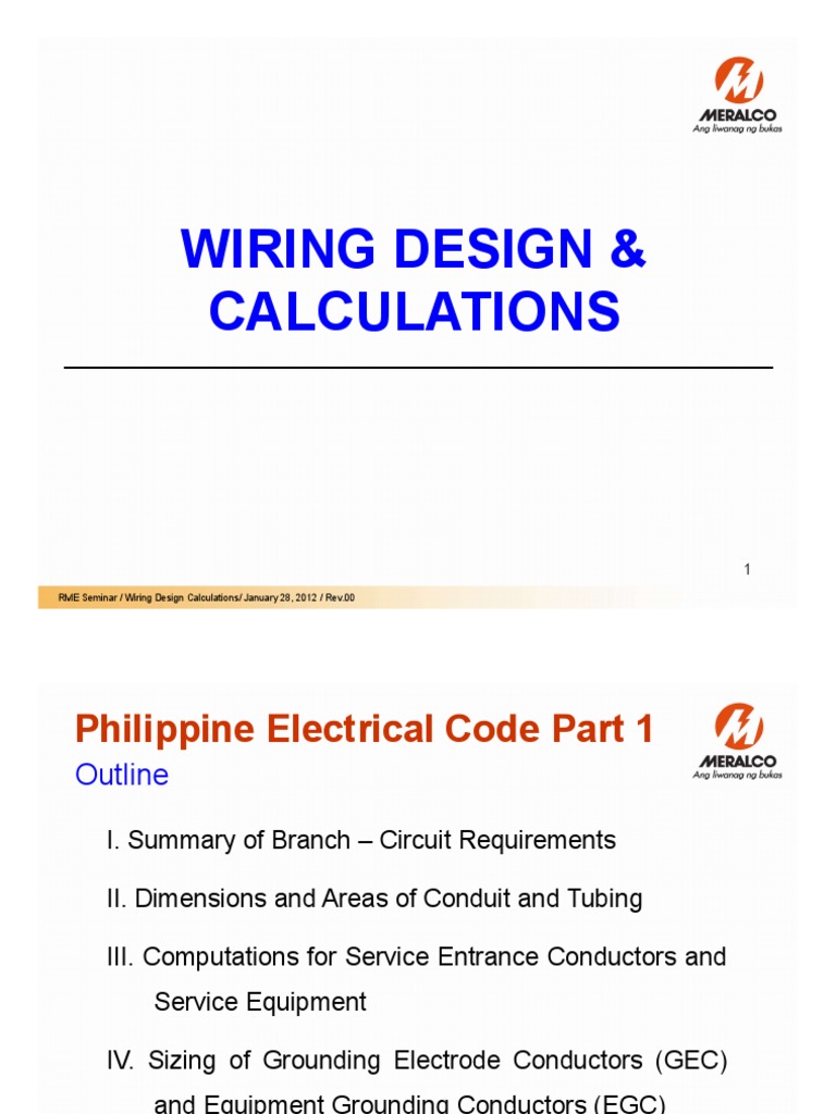 Wiring Design & Calculations | PDF | Electrical Wiring | Electrical ...