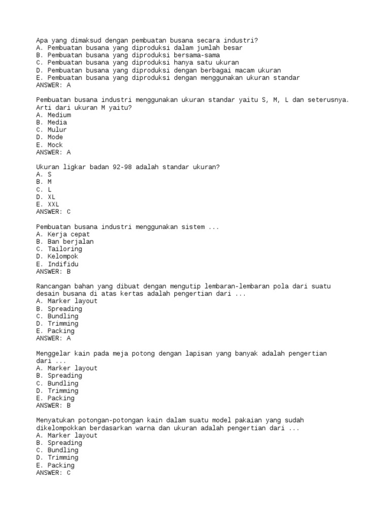 Soal UAS TB | PDF | Seni