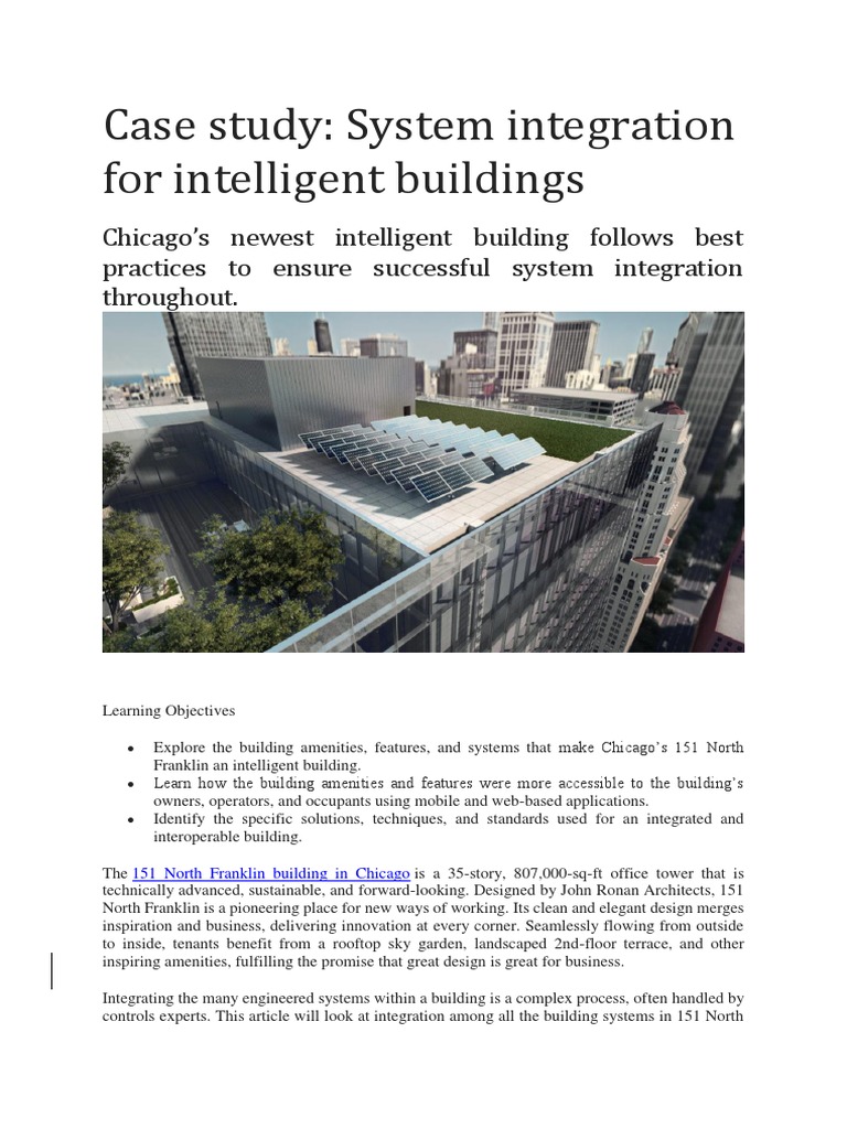 Intelligent Building Case Study: 151 N Franklin | PDF | Hvac | Storm Drain