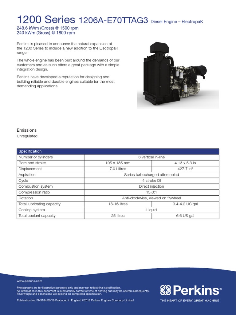 1206a-E70ttag3 PN3184 - 4 | PDF | Diesel Engine | Engines