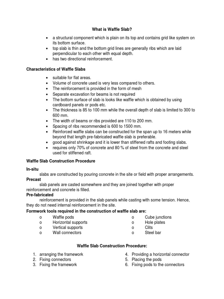 What Is Waffle Slab | PDF | Concrete | Architectural Elements