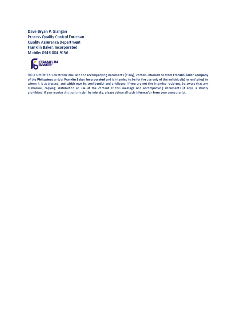 2019 Email Signature Template | PDF