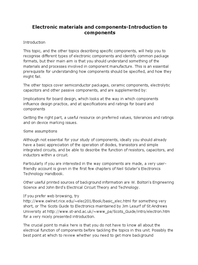 Understanding the Fundamental Materials and Classifications of ...