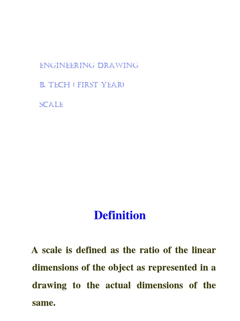 Engineering Drawing Scales | PDF | Perpendicular | Metre