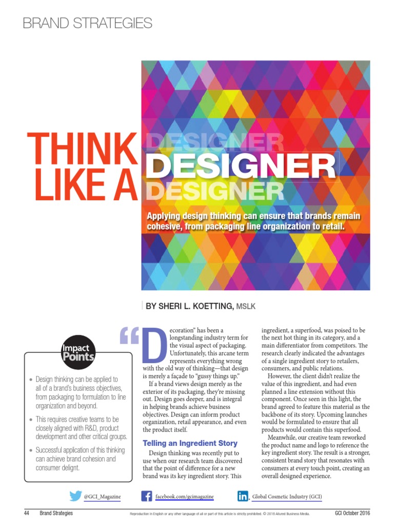 Think Like A Designer | PDF | Brand | Design