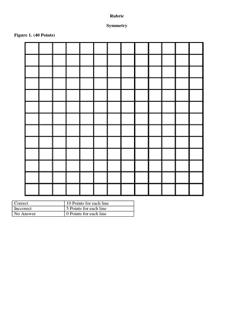 Symmetry Assessment Rubric Guide | PDF