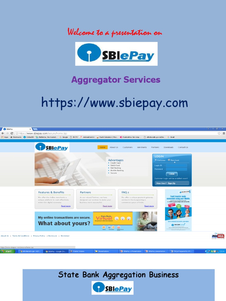 SBI EPay Payment Aggregator | PDF | Credit Card | Debit Card