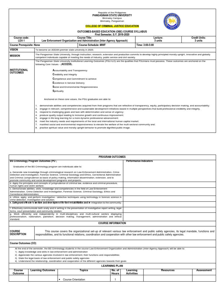 Obe Lea Interagency Approach | PDF | Victimology | Crime & Violence