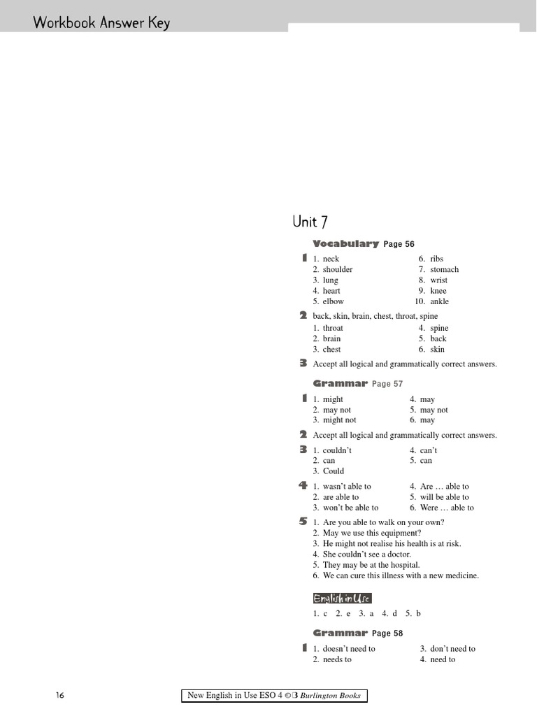 U7 MODALS Workbook AK PDF | PDF | Qi | Traditional Chinese Medicine