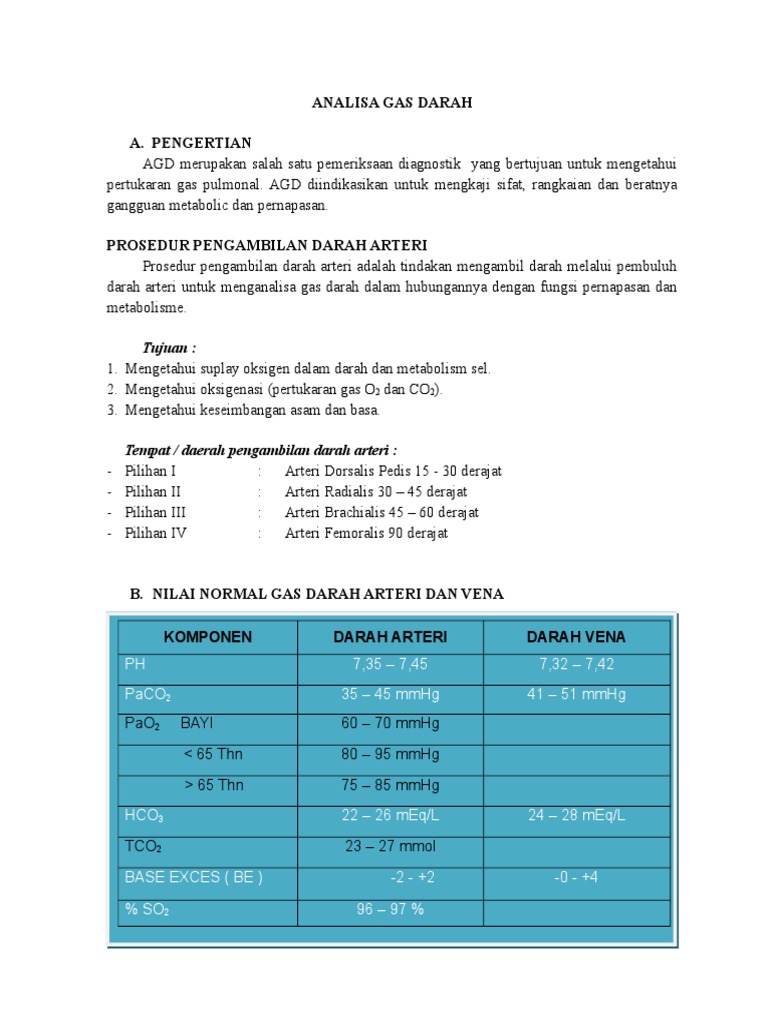Analisa Gas Darah | PDF | Sains & Matematika