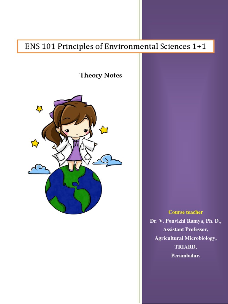 ENS 101 Principles of Environmental Sciences 1+1: Theory Notes | PDF ...