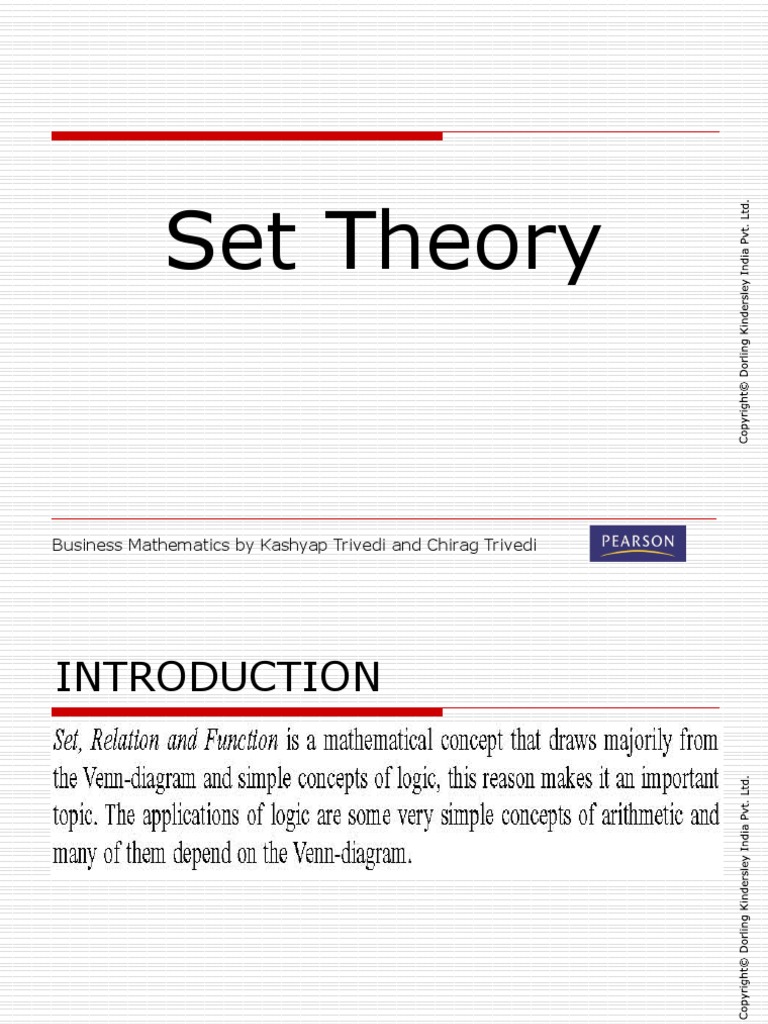Set Theory | PDF | Teaching Methods & Materials