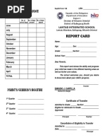 K To 12 Form 138 (Report Card) | PDF | Philippines | Psychology