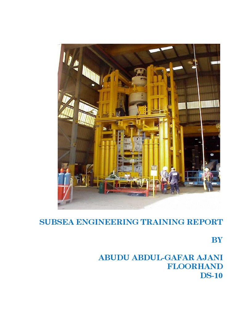 Subsea Engineering Training Report | PDF | Manufactured Goods ...