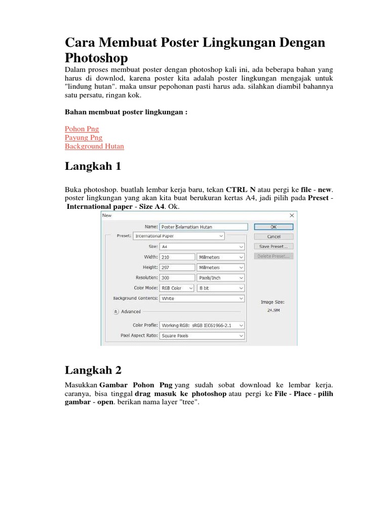 Materi Pembuatan Poster Sederhana 2 | PDF