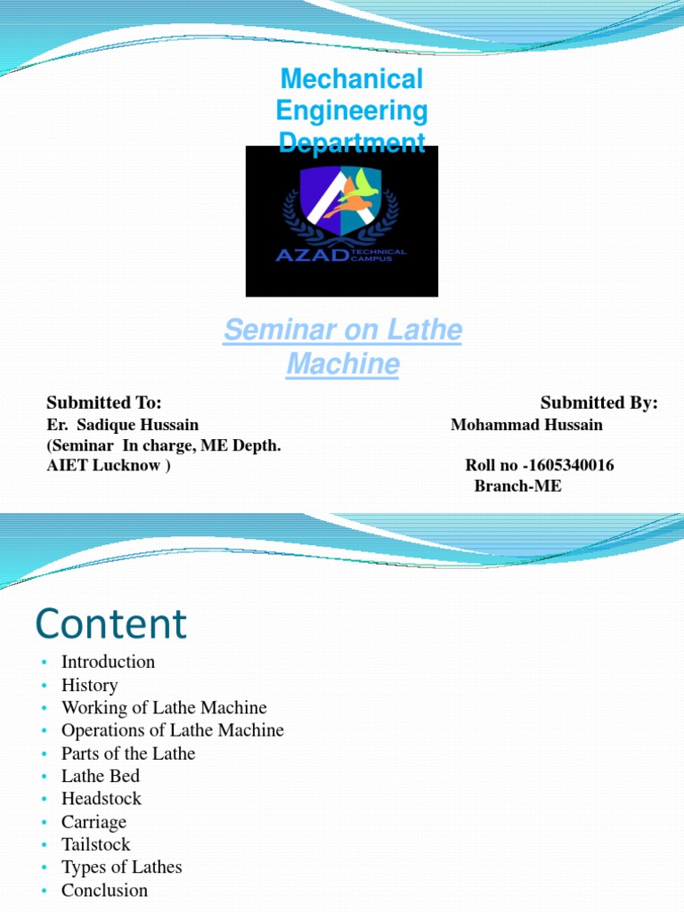 Mech Lathe Machine | PDF | Industrial Processes | Mechanical Engineering