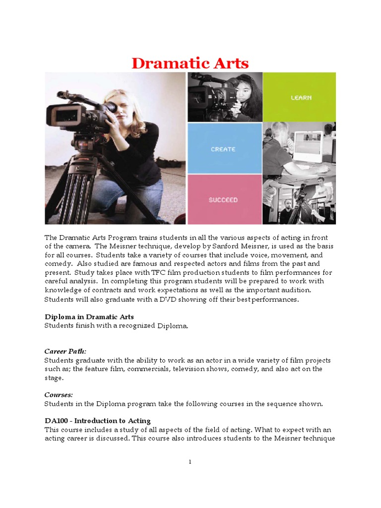 Dramatic Arts | PDF | Acting | Actor