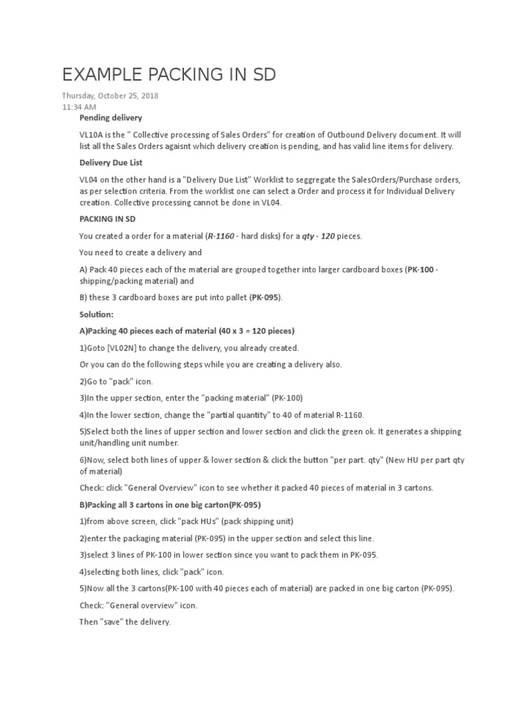 The Packing Process with an Example: Packing Hard Disks into Cardboard ...