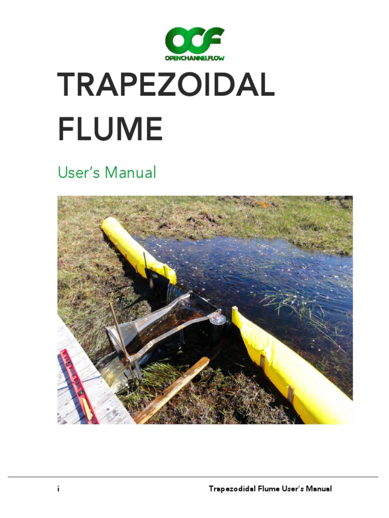 Trapezoidal Flume User's Guide | PDF | Civil Engineering | Chemical ...