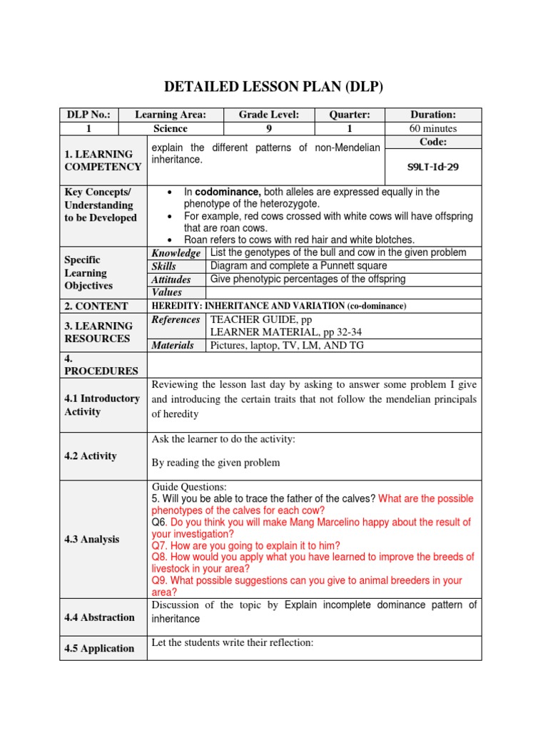Detailed Lesson Plan (DLP) : Knowledge Skills Attitudes Values ... Detailed Lesson Plan (DLP) : Knowledge Skills Attitudes Values ...