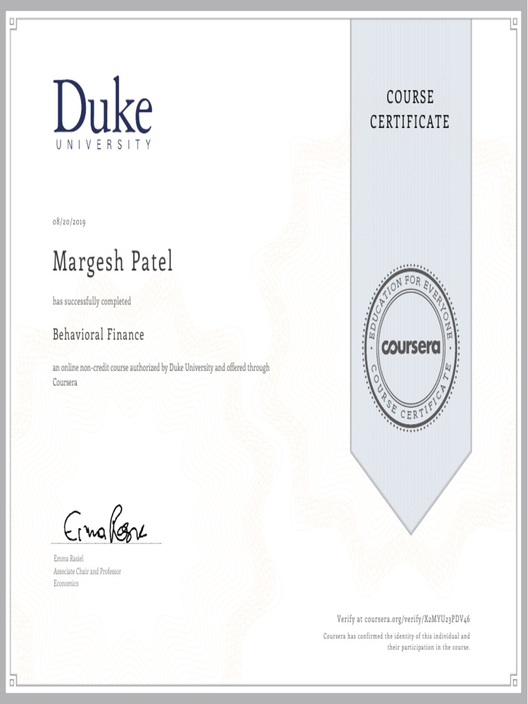 Margesh Patel Behavioral Finance | PDF | Business