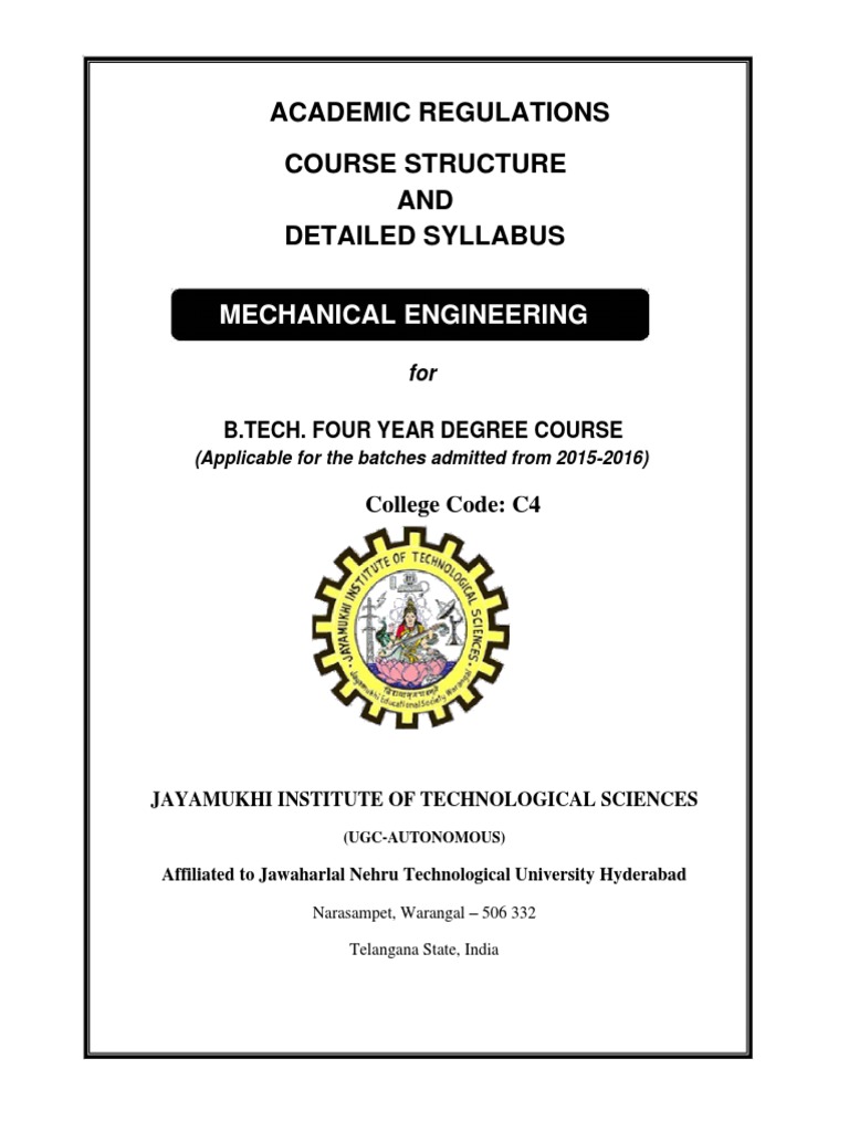 B.Tech Mechanical Engg. Guide | PDF | Test (Assessment) | Academic Degree