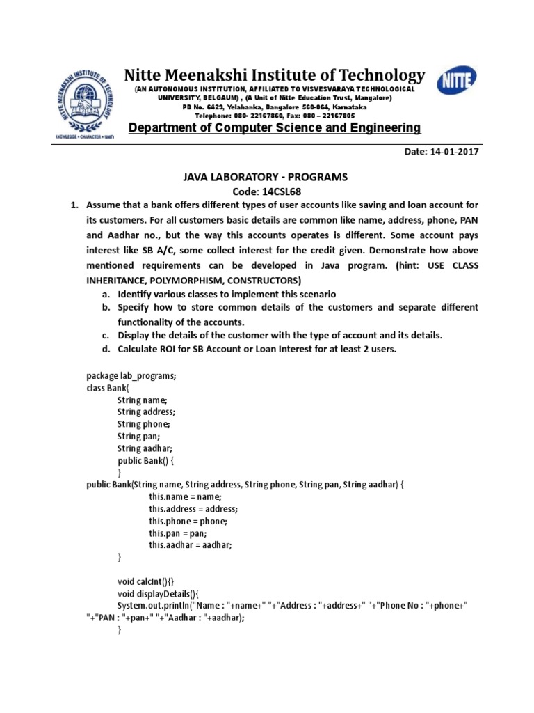 Java Manual | PDF | Constructor (Object Oriented Programming) | Programming