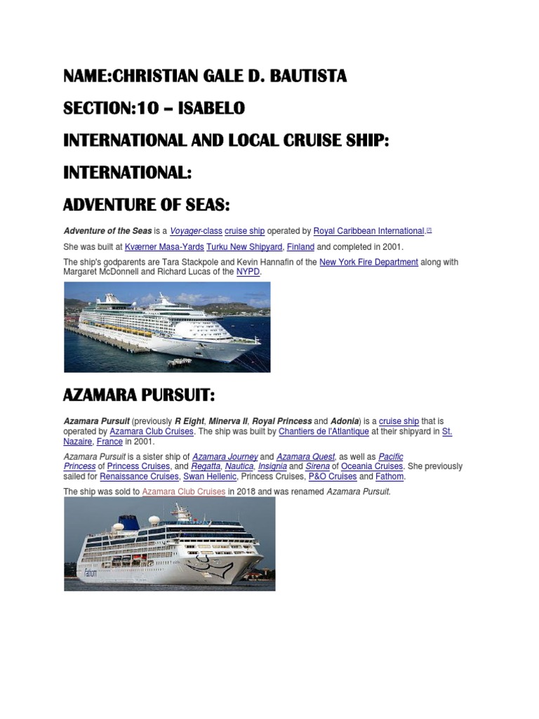 Cruise Ship | PDF