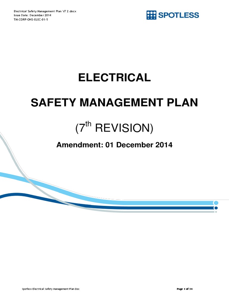 Electrical Safety Management Plan V7 | PDF | Electrician | Safety