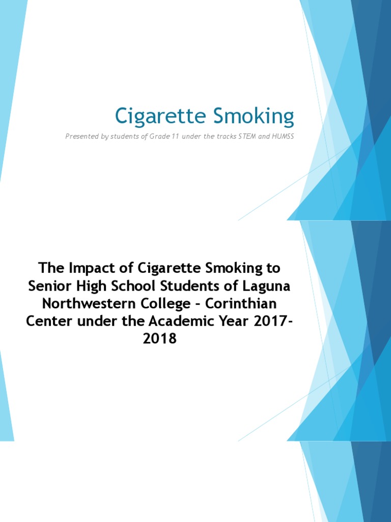 Draft 3. Cigarette Smoking PPT Presentation 1 | PDF | Tobacco Smoking ...