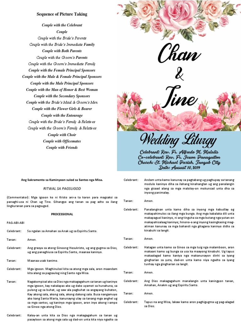 Wedding Liturgy (Visayan Version) | PDF