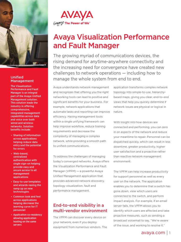 Avaya Visualization Performance and Fault Manager: Unified Management ...