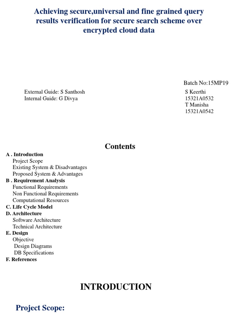 Achieving Secure, Universal and Fine Grained Query Results Verification For Secure Search Scheme ...