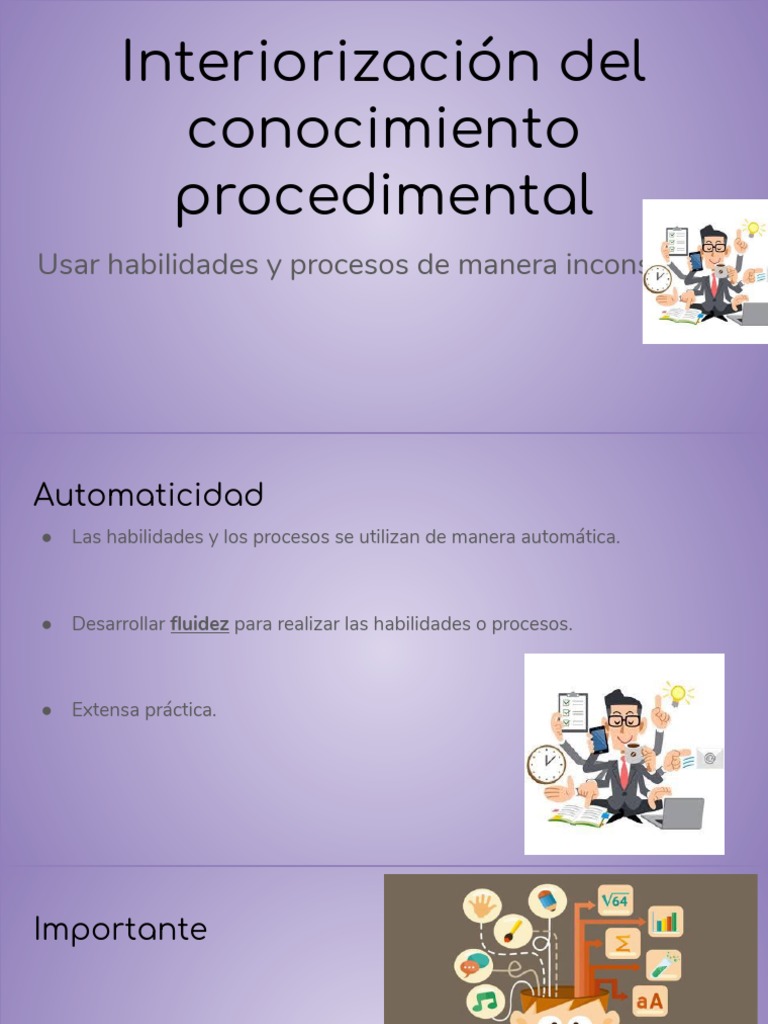 Interiorización Del Conocimiento Procedimental | PDF