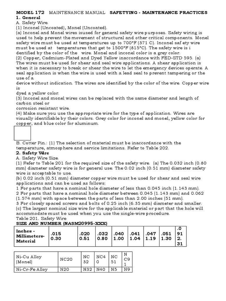 Model 172 Maintenance Manual Safetying - Maintenance Practices 1 ...