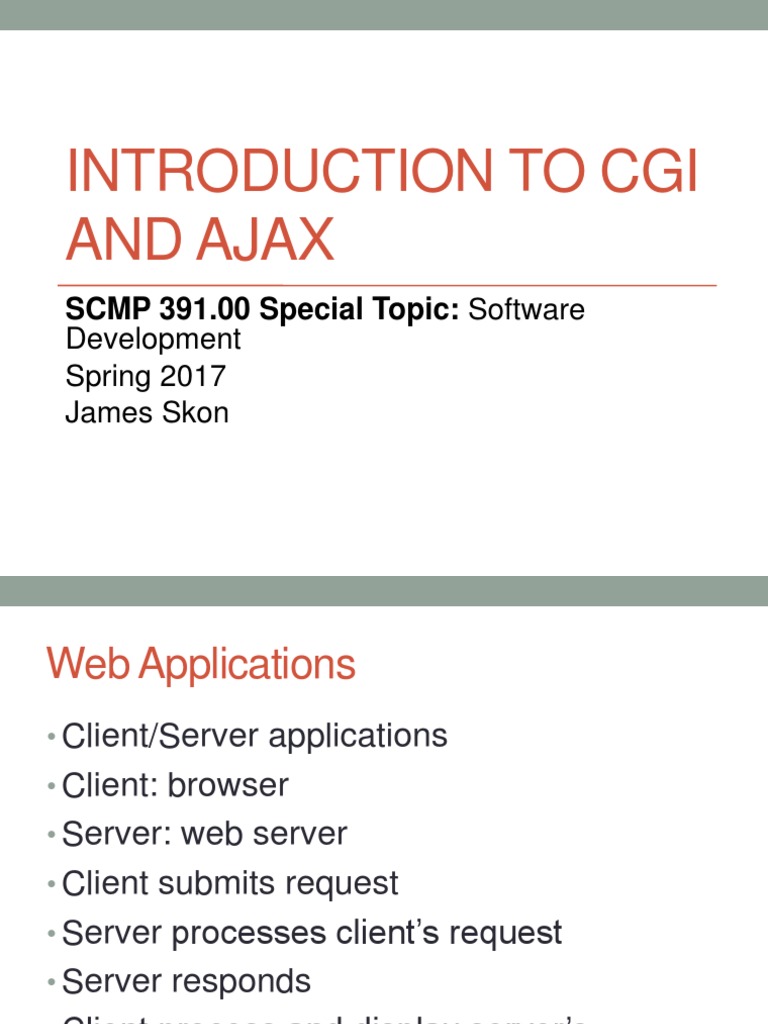 Cgi Ajax | PDF | Web Server | Internet & Web