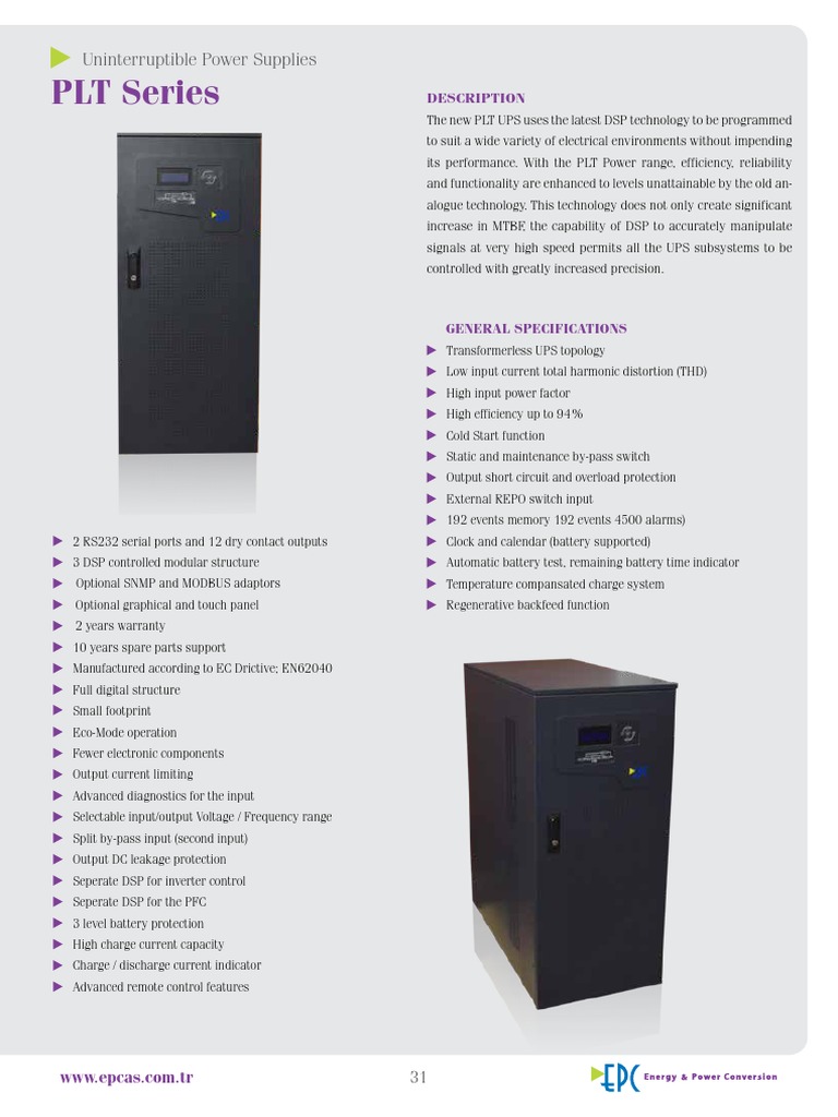 An Overview of the PLT Series Uninterruptible Power Supplies (UPS) from ...