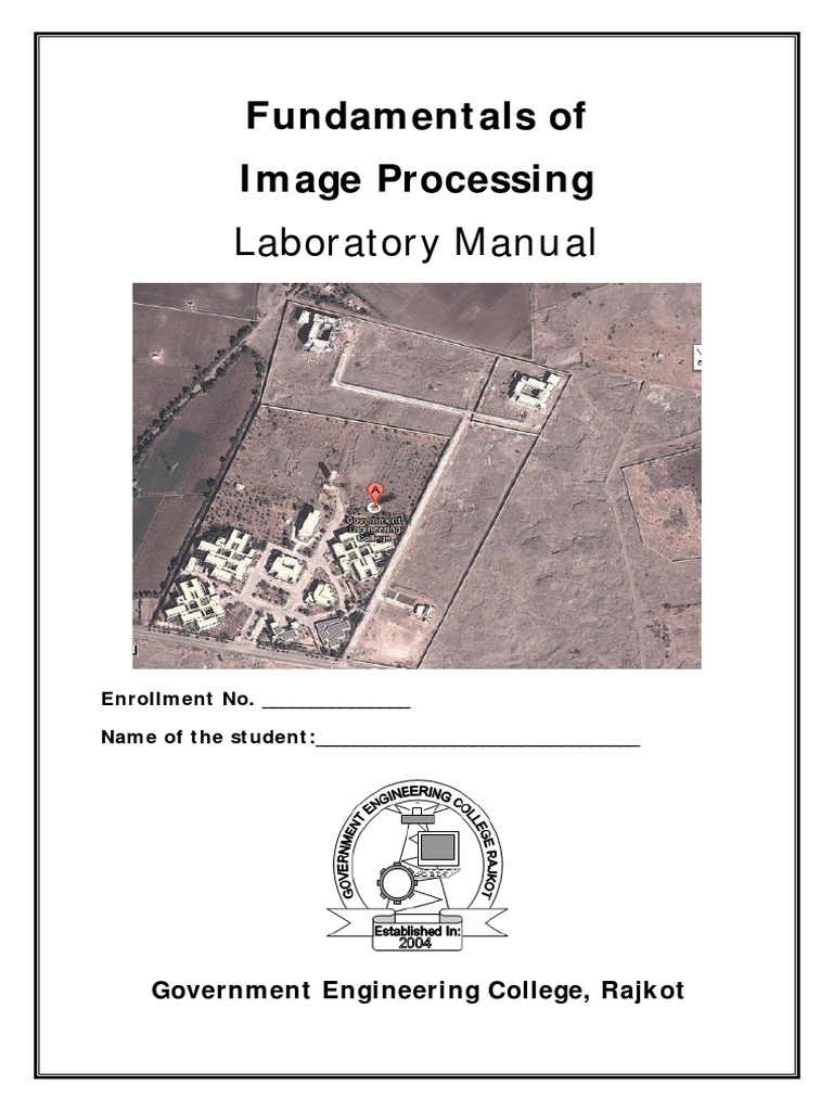 Fundamentals of Image Processing Lab Manual 2014 PDF | PDF | Digital ...