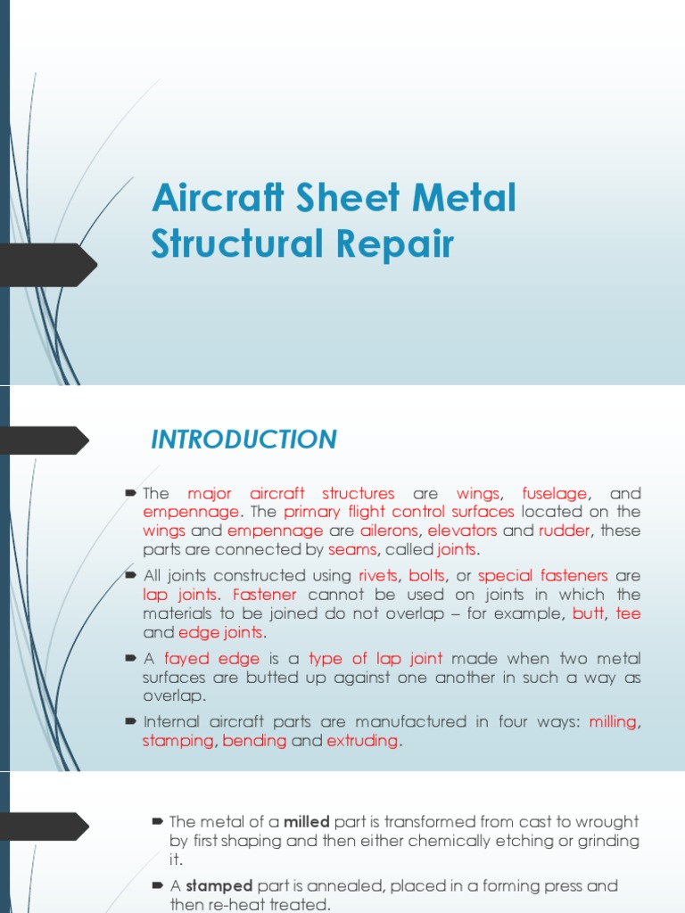 Aircraft Sheet Metal Repair Techniques | PDF | Stress (Mechanics ...