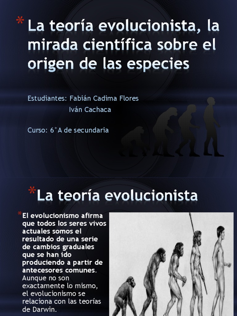 La Teoría Evolucionista, La Mirada Científica Sobre | PDF | Organismos ...