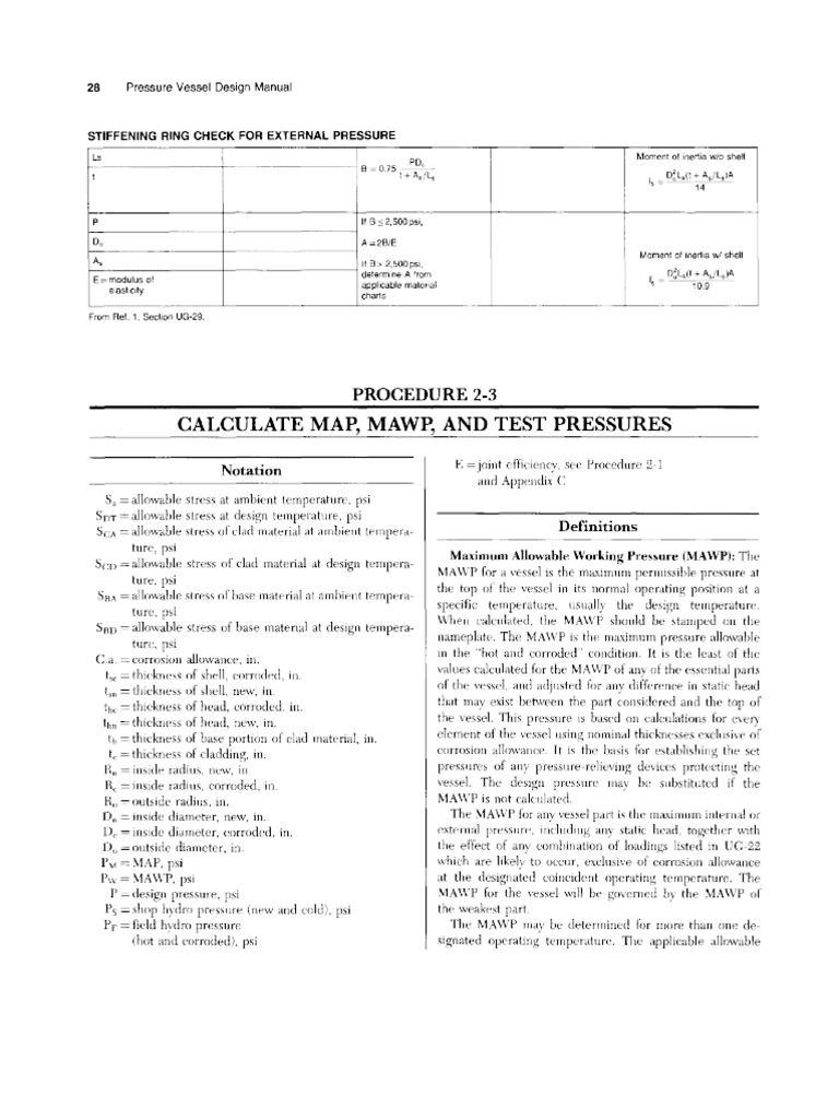 Calculate MAP, MAWP and Test Pressure | PDF