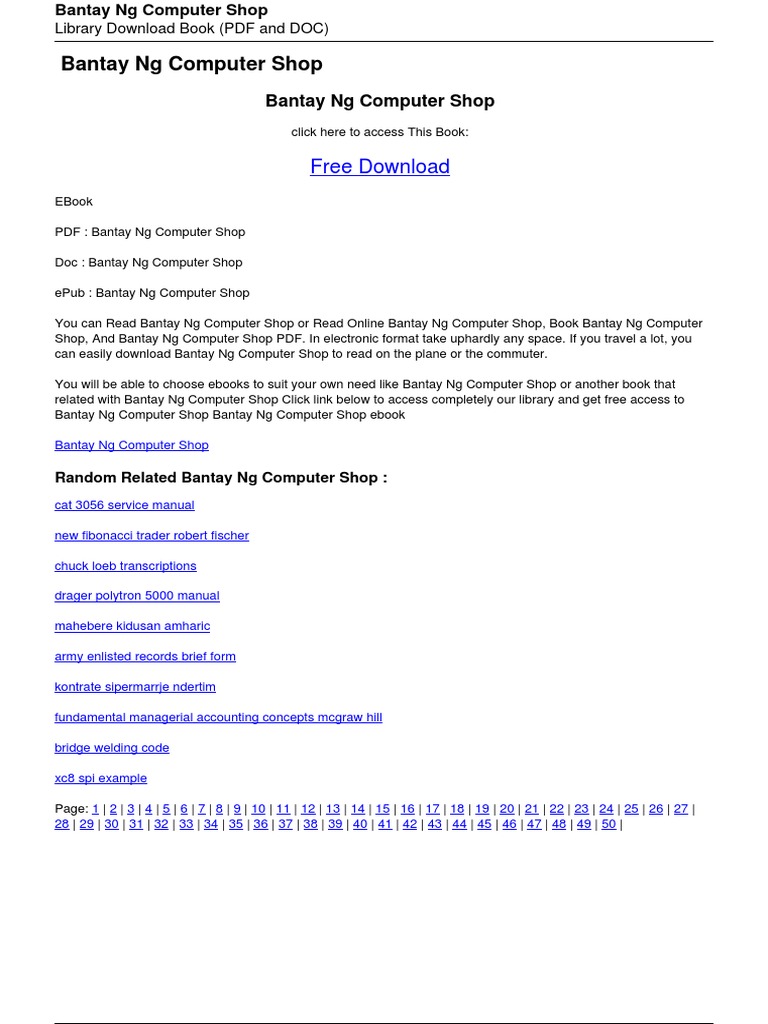Bantay NG Computer Shop PDF | PDF | E Books | Electronic Publishing