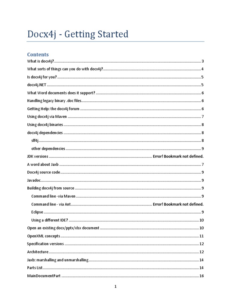 Docx4j: Comprehensive Guide & Usage | PDF | Software Engineering ...