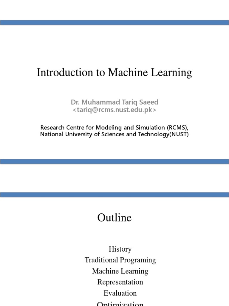 1 - Intro To Machine Learning | PDF | Machine Learning | Artificial ...