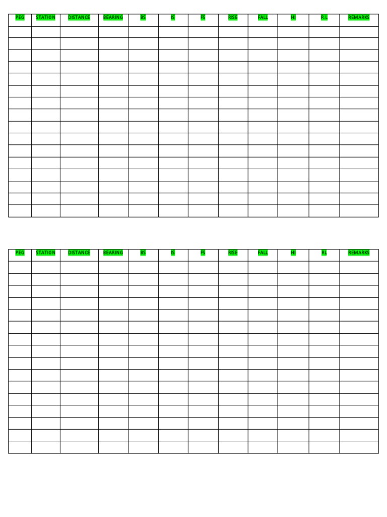 Blank Surveying Document | PDF