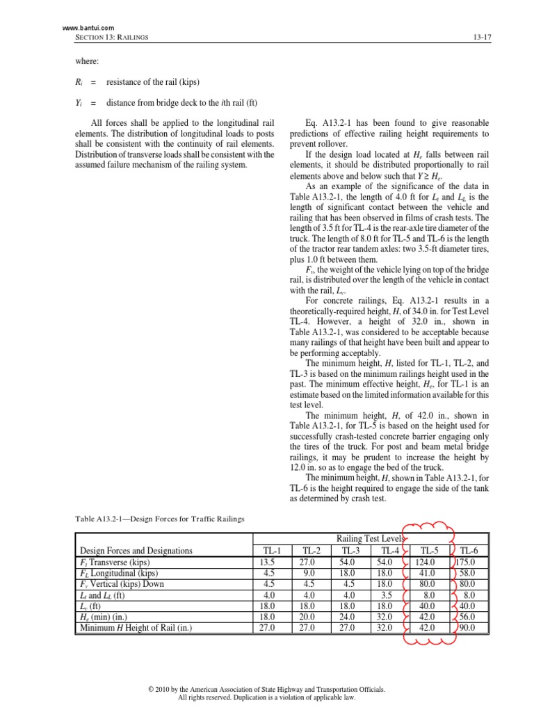 SECTION 13 RAILINGS Table A13.2-1 Design PDF | PDF | Yield (Engineering ...