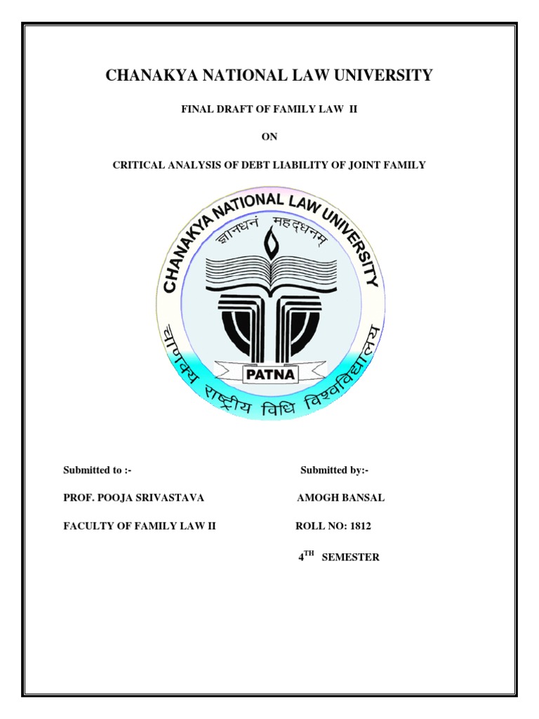 Family Law Project | PDF | Promissory Note | Gender Equality